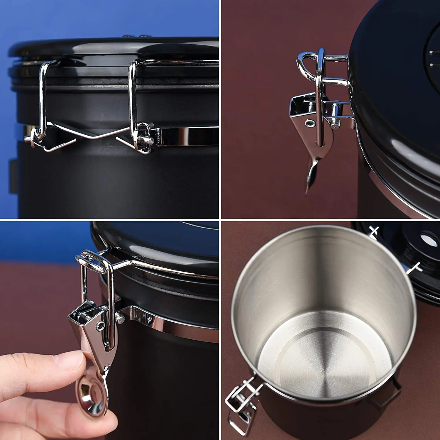 1L Stainless Steel Coffee Canister with Freshness Tracker