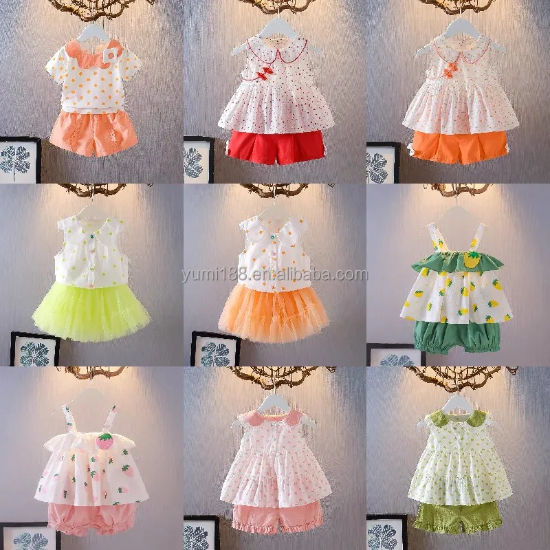 Summer Fashion Girls' Birthday Suit Girls' Short-sleeved Gauze Skirt ...