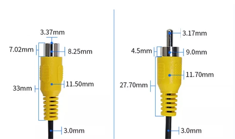 Custom 15cm Female and Male AV Single-head RCA Audio Extension Wire ...