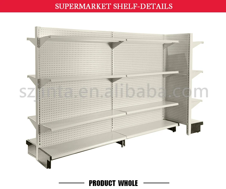 Metal Supermarket Display Shelving - Heavy Duty & Customizable