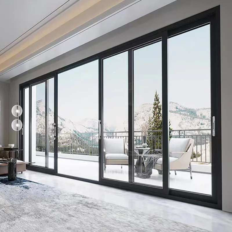 Direct Sale Large Automatic Sliding Glass Doors Exterior Aluminum Glass ...