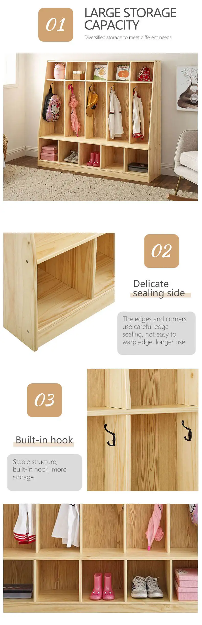 Kindergarten Cubbies & Lockers - Montessori Classroom Furniture