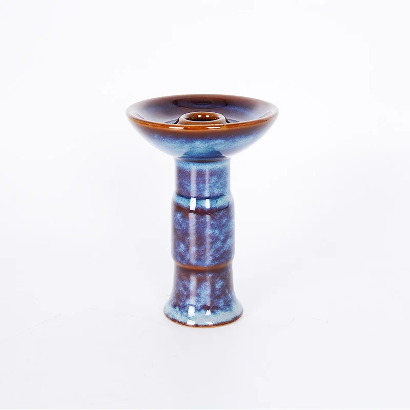 Bent Type Clay Material Blue Portable Small Size Eco-friendly Shisha ...