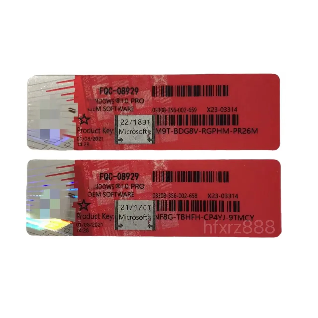 Hot Sale Oem Key Win10 Online Activation Licence Sticker Retail Key ...