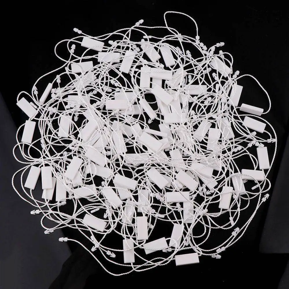 Embossed Logo Hangtag String Plastic Hang Tags Seal Strings Custom Hang ...