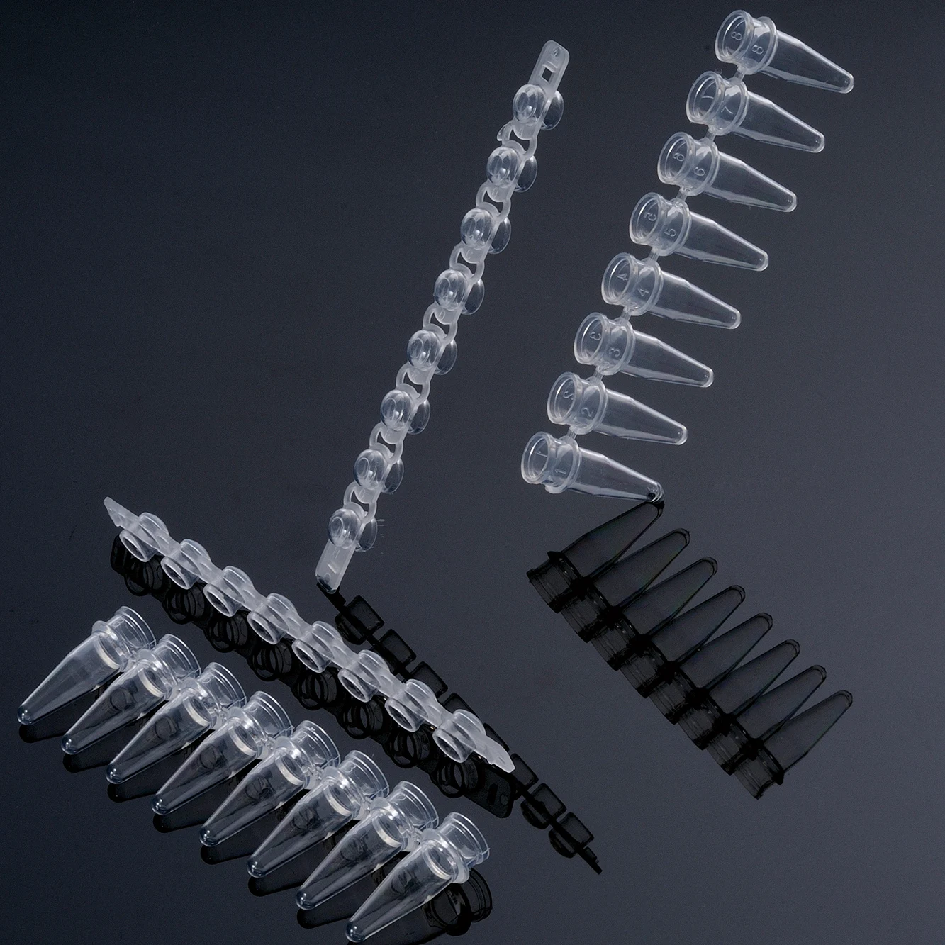 Plastic Pcr Tubes 0.2ml Laboratory Consumable 8-Strip Pcr Tubes ...