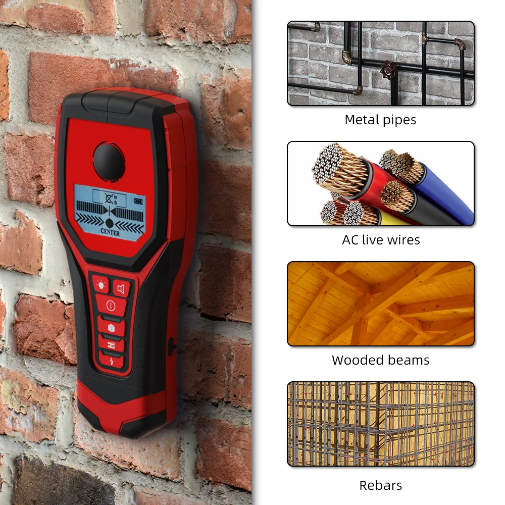 Industrial Metal Detector Measuring Instrument Rebar Scanner Wall Cable ...