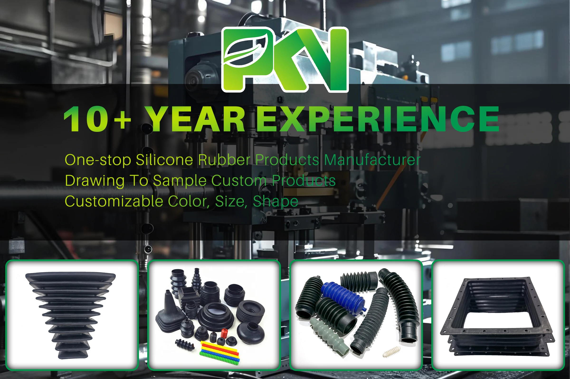 Custom Molded Rectangular Rubber Bellows with Dust Cover