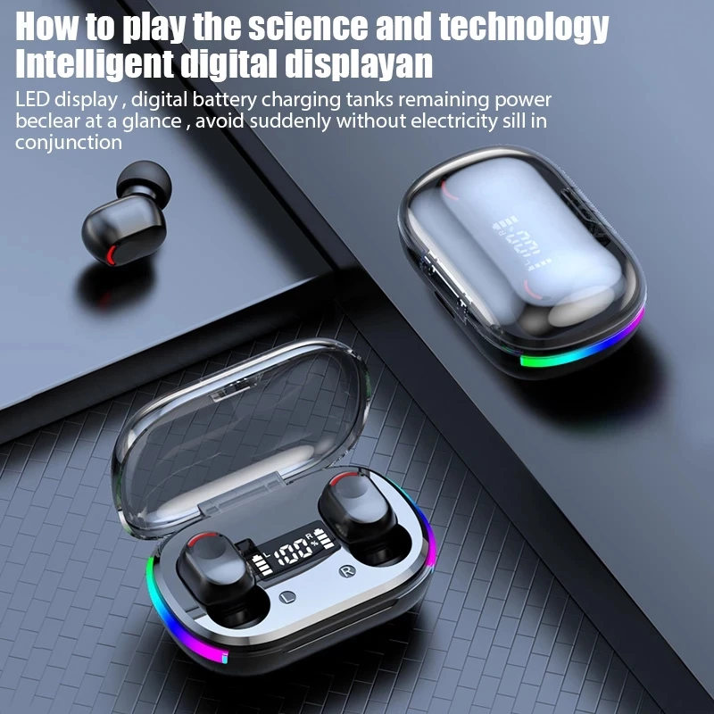 K10 Gaming Tws True Wireless Audifonos Useful Portable In-ear Led Digital Powered Display Bt 5.3 ...