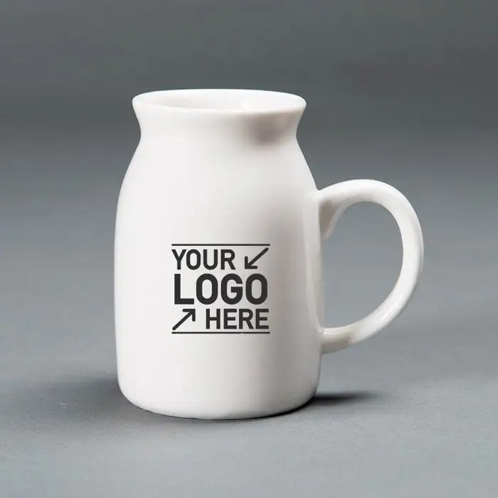 Wholesale/customized Logo 250ml/8oz White Ceramic Milk Mug White ...