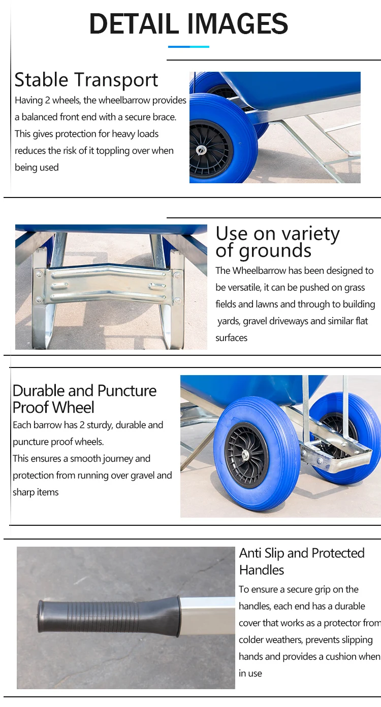 Heavy Duty Steel Wheelbarrow - Durable & Versatile