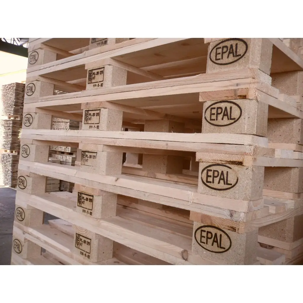 B2B High Quality EPAL Certified Euro Pallets 1200x800 mm Wood Heat ...