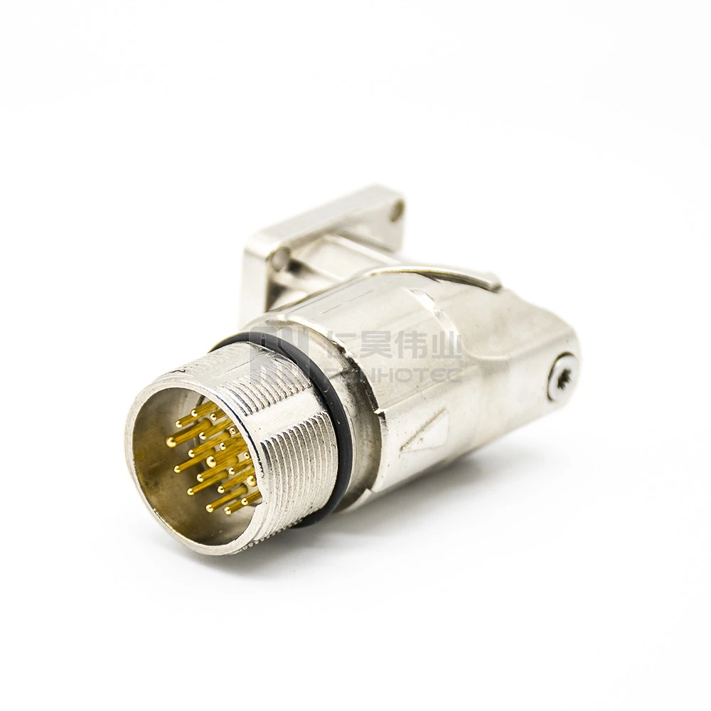M23 17pin Male Connector Right Angle - Reliable Electrical Plug