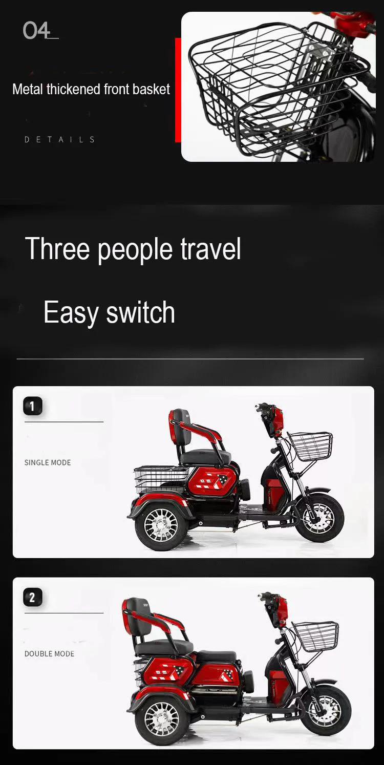 2022 New Cheap Three Wheels Tuk Sightseeing Rickshaw Adults Passenger ...