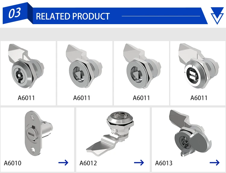 Stainless Steel Cam Lock Die-casting Chrome Plating Double Bit Head ...