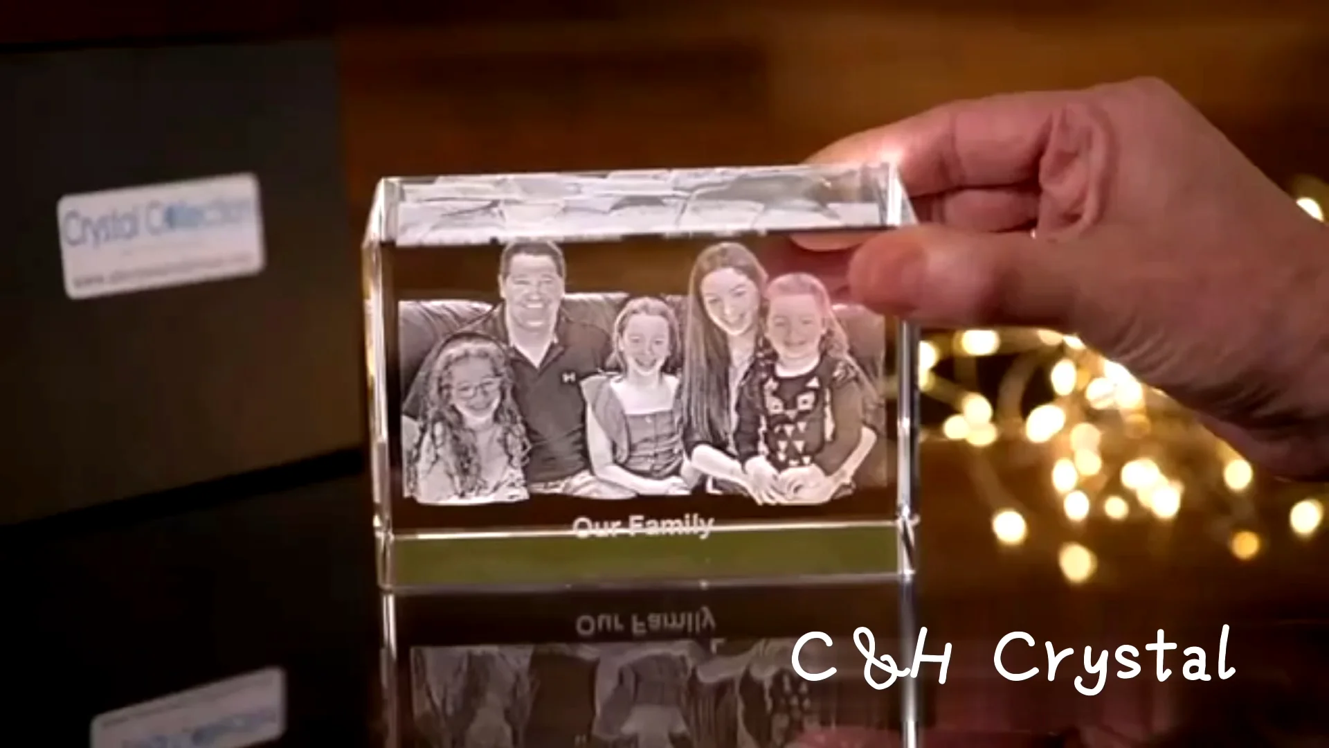 Personalized Custom 3d Laser Engraved Glass Cube Photo Frame 3d Photo ...