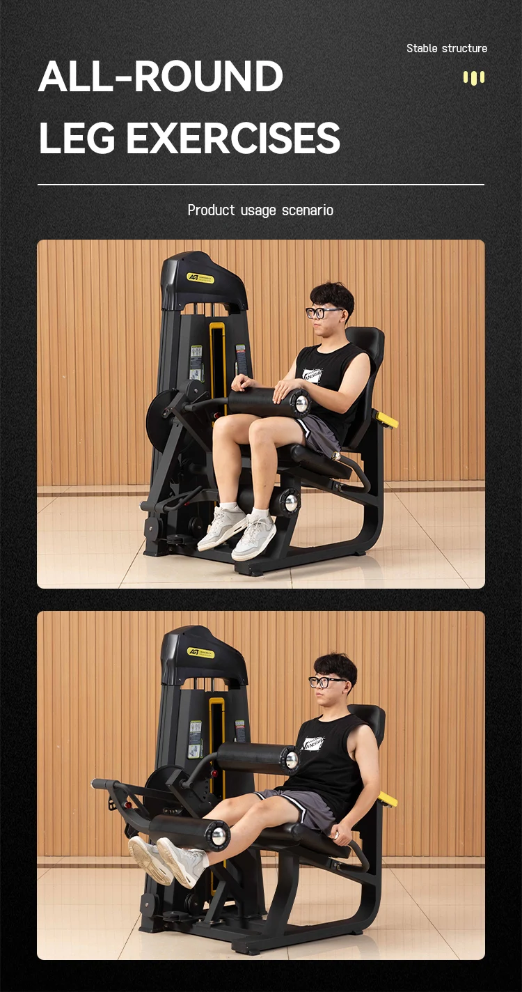 Seated Dual Function Leg Curl and Extension Gym Fitness Equipment Leg ...