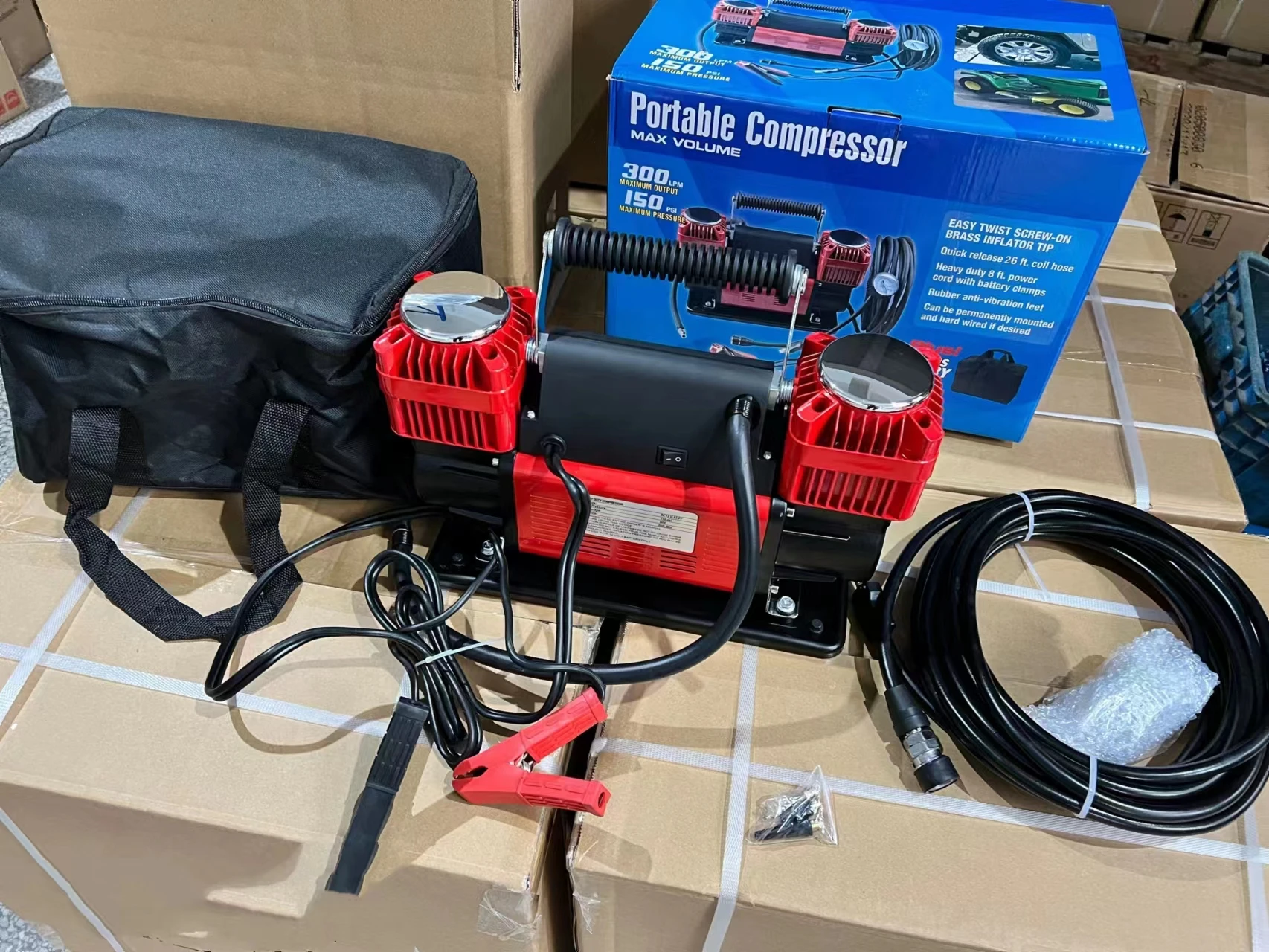 300L/MIN Heavy Duty Tire Compressor - Fast Inflation