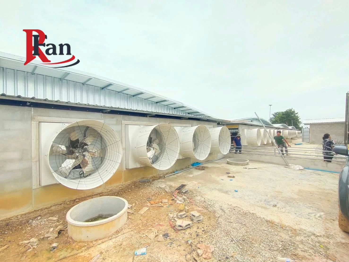 Fiberglass Frp Cone With Louver Ventilation Exhaust Fan Poultry Farm ...