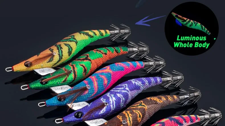 Kingdom New Design Squid Lure 2.5/3.0/3.5# High Quality Saltwater Egi Sinking Jigging Shrimp ...