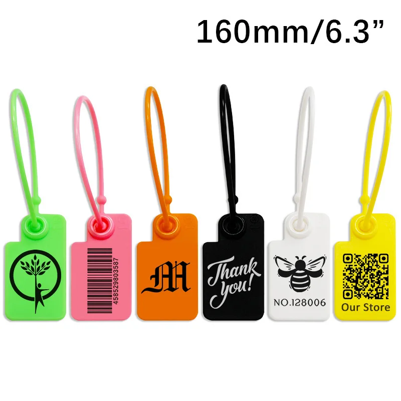 Free Printed Clothing Brand Label Custom Logo Plastic Hang Tags Anti ...