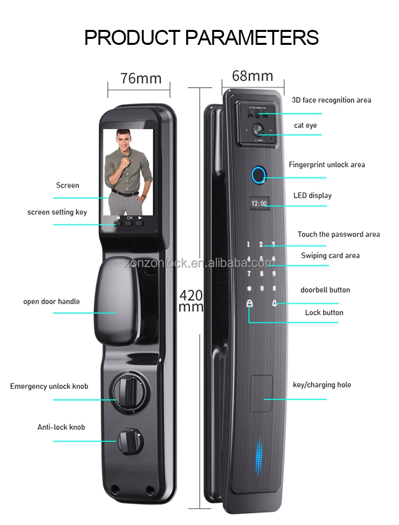 Password Mechanical Digital Push Button Door Lock Joha Smart Home House Security System - Buy ...