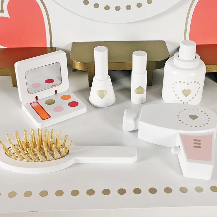 White Simple Children's Wooden Role-playing Furniture Simulation Scene ...