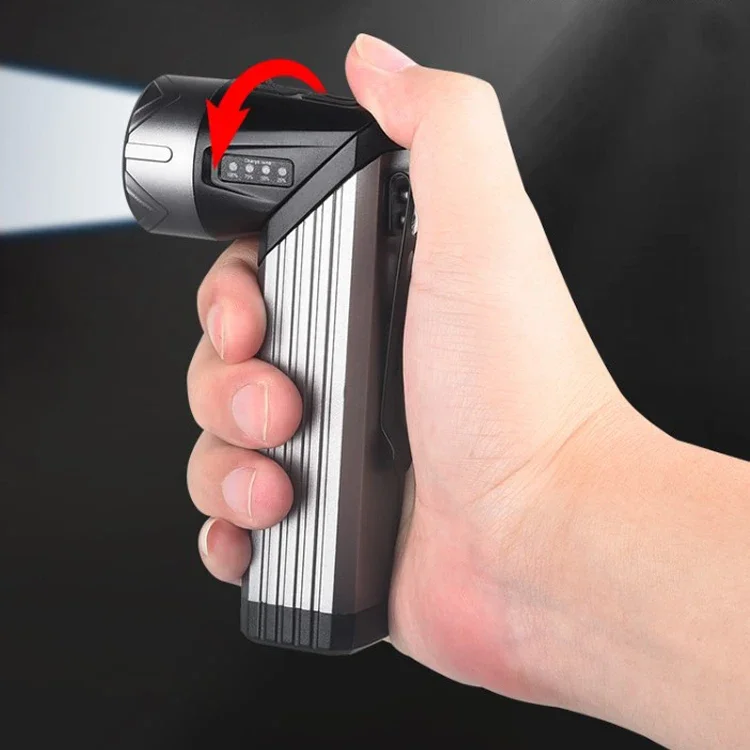 280 Lm L-shape Bendable Flashlight Torch Type-c Rechargeable Tool ...