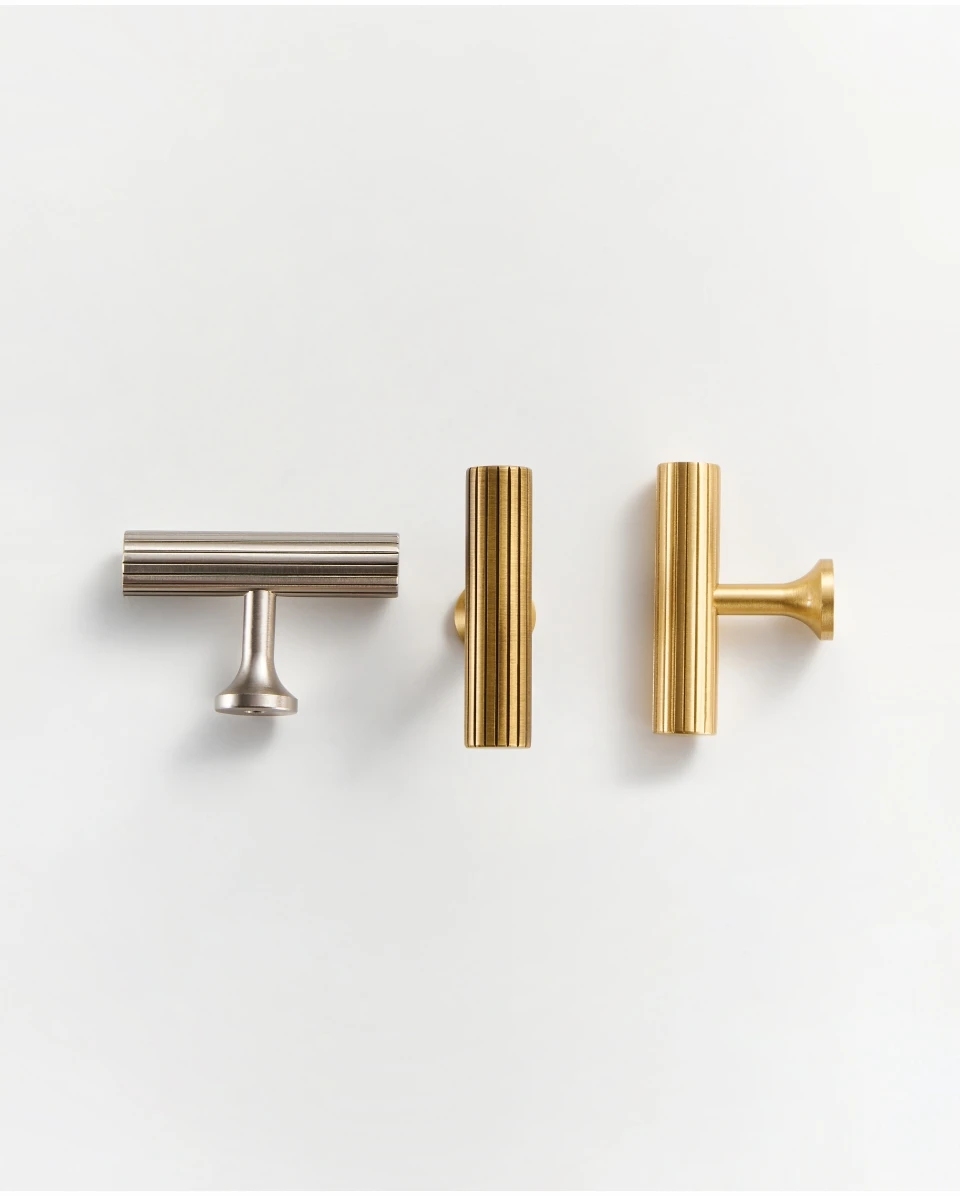 Nurlin Solid Brass Art Deco Cabinet Knobs & Drawer Handles