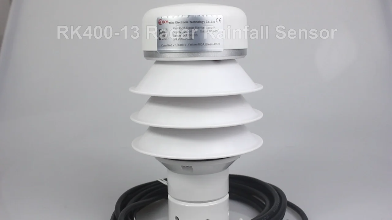 Rika Rk400-13 Rs485/rs232/sdi-12 스마트 비/눈/우박 레이더 Disdrometer 강우량 비 게이지 ...