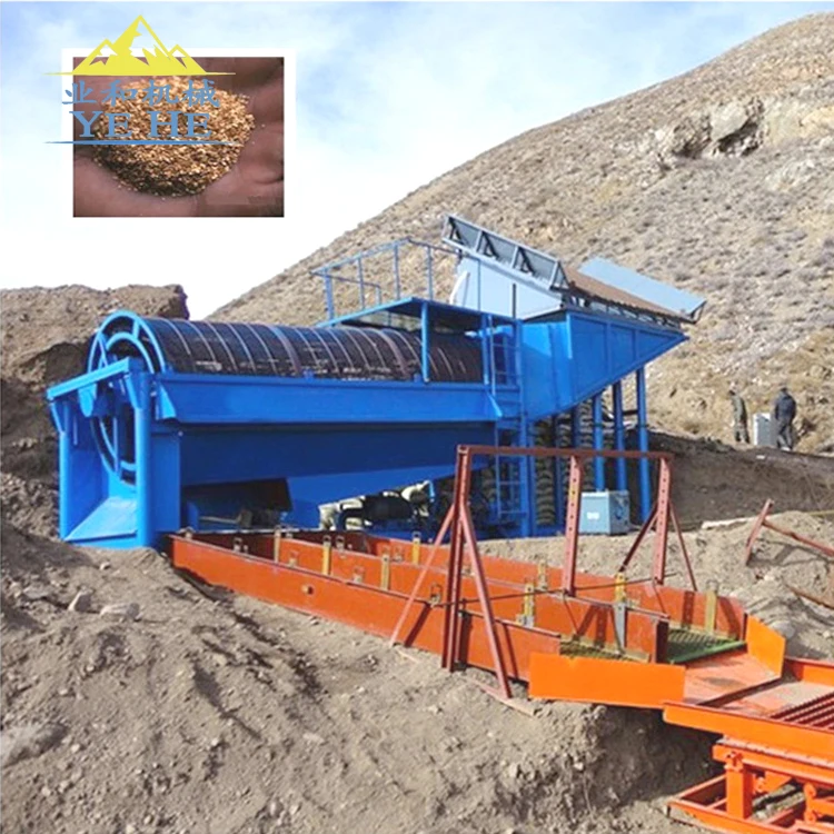 China Small Scale Rotary Wash Gold Mining Trommel Screen Gold Production Washing Plant Mining ...