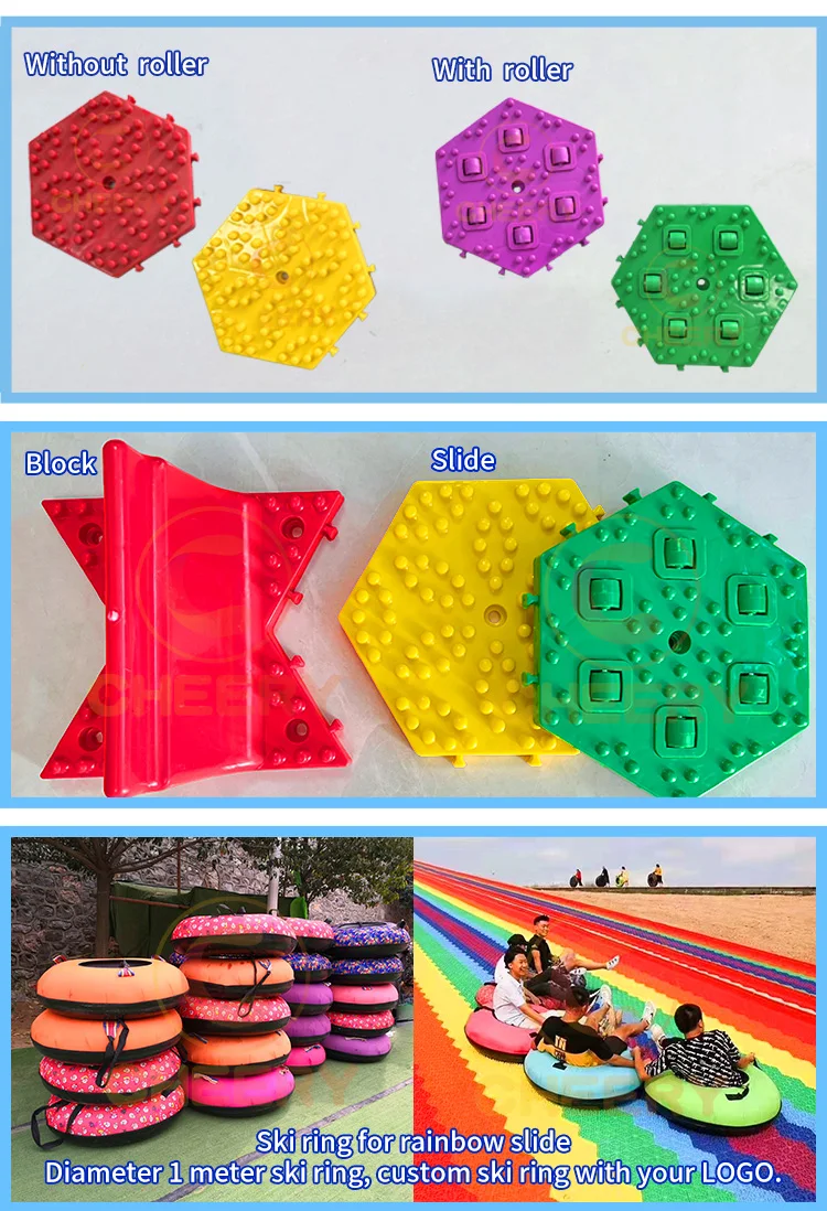 DIY Rainbow Slide Dry Ski Slope Four Seasons Artificial Snow Slide ...