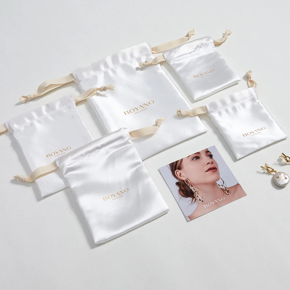 Custom Fashion Luxurious Gift Packaging - Satin Jewelry Bag Pouch