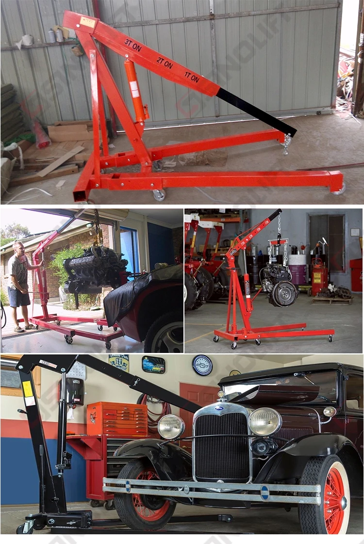 SP3000 Foldable Portable Engine Hoist Shop Crane - 3 TON