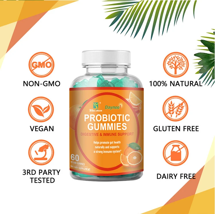Daynee Probiotic Sodium Gummies Healthy Natural Citrus Strawberry ...