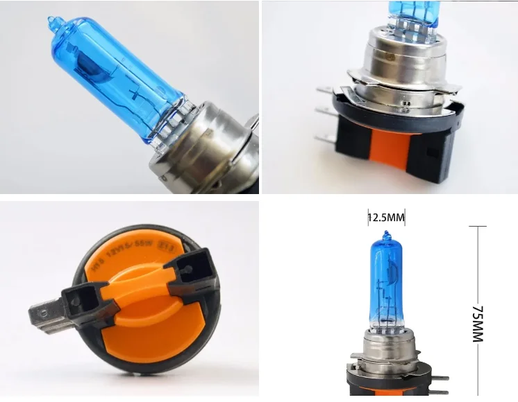 H15 High Beam 12v White Daytime Running Light Headlight Halogen Bulb ...