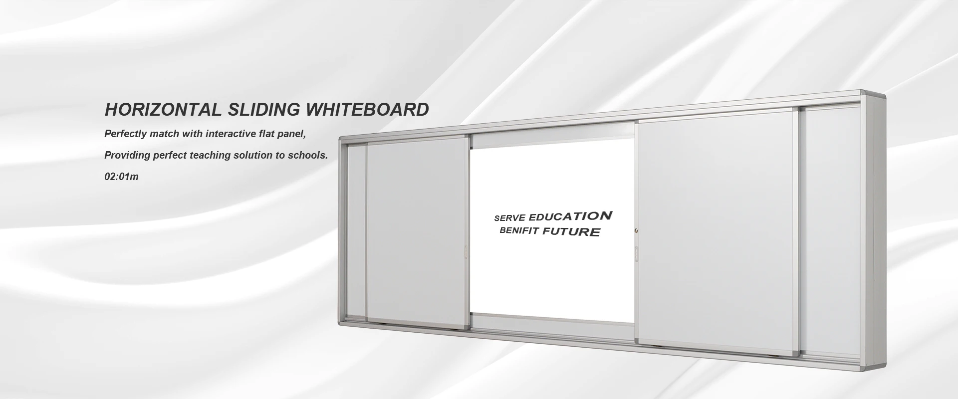School Classroom Interactive Flat Panel Protect Sliding Whiteboard ...