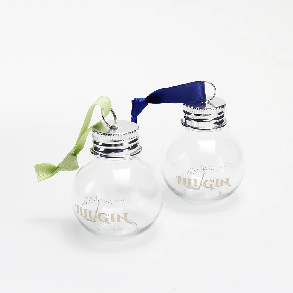 Clear Christmas Plastic Openable Hollow Hanging Booze Ball Sweet Jar ...