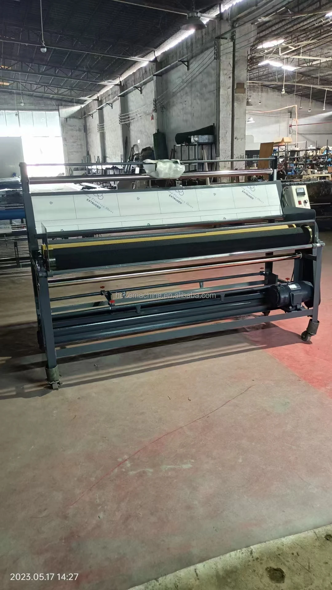 Textile Fabric Cloth Rolling Machine Fabric Meter Counter Rolling ...