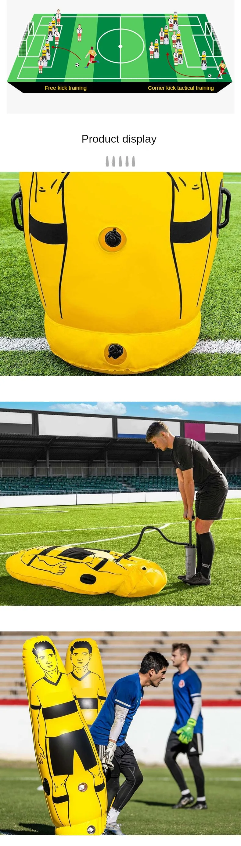 Inflatable Soccer Dummy Goalkeeper Air Mannequin Defender Wall ...