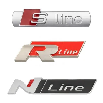 3d Metal Fender Side Logo Car Emblem Badges For Audi A3 Sline A4 S Line ...
