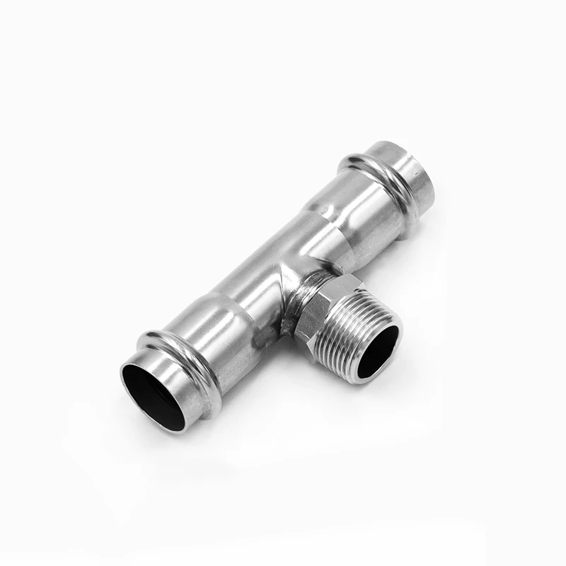 T-type Stainless Steel Pipe Fitting Clamp 3 Way Thread Clamp Type Pipe ...