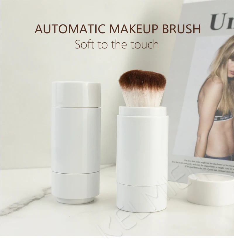 White Cylinder Refillable Loose Powder Container Round High Quality ...