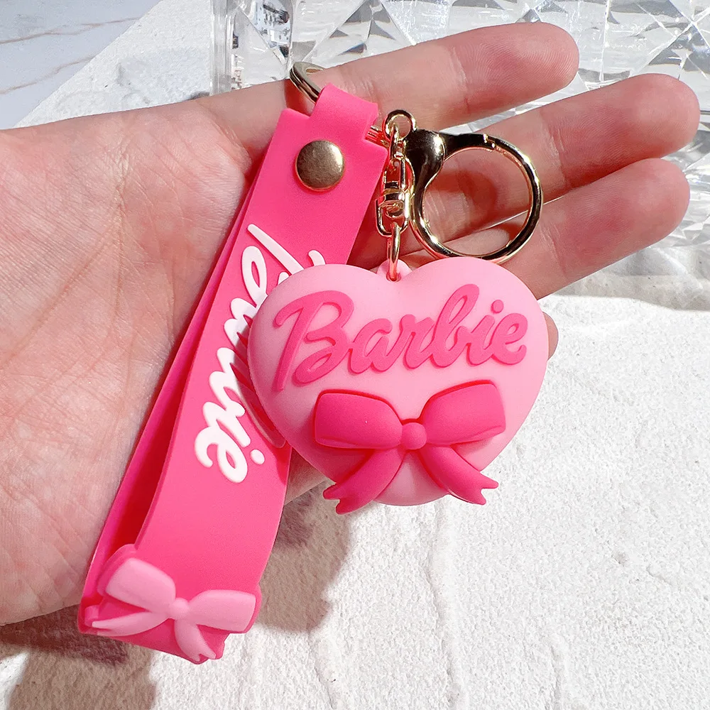 Girls Pink Barbie Zero Wallet Keychain Cute Barbie Pendant Barbie ...