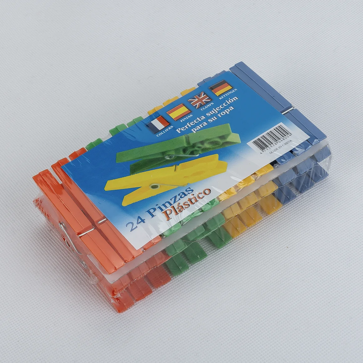 Fashion Colors Laundry Pegs Decorative Plastic Clips Clothespins 24pcs ...