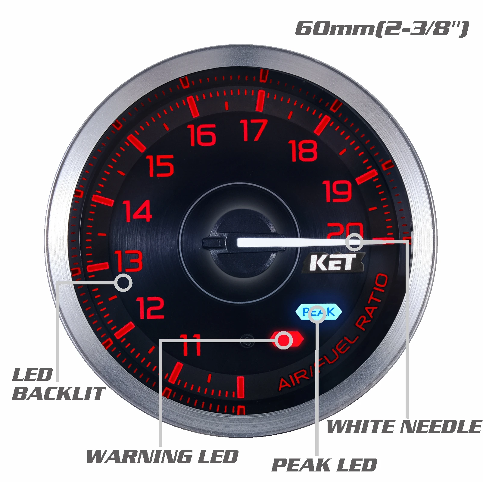Muscle Air/fuel Ratio Gauge - Buy Ket Gauge Classical Gauge Pro2 Pro3 ...