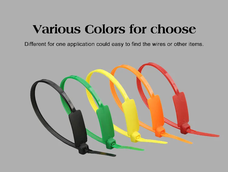 Customize Multicolor Various Styles Plastic Nylon Cable Ties Markers ...