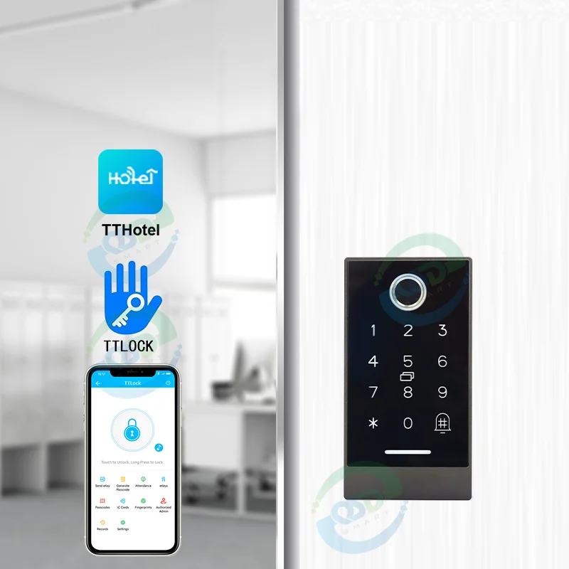 Waterproof Fingerprint Rfid Card Access Control Ttlock App Digital Wireless Access Control Card ...