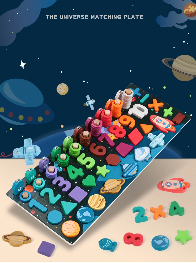 Creative Educational Toys 6 in 1 Montessori Intelligent Teaching Math ...