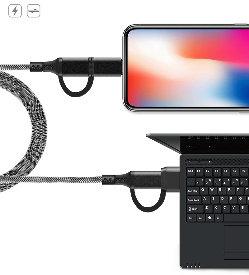 1m 4in1 4 In 1 Type C Pd 60w Usb-c Fast Charging Universal Cable 4-in-1 ...